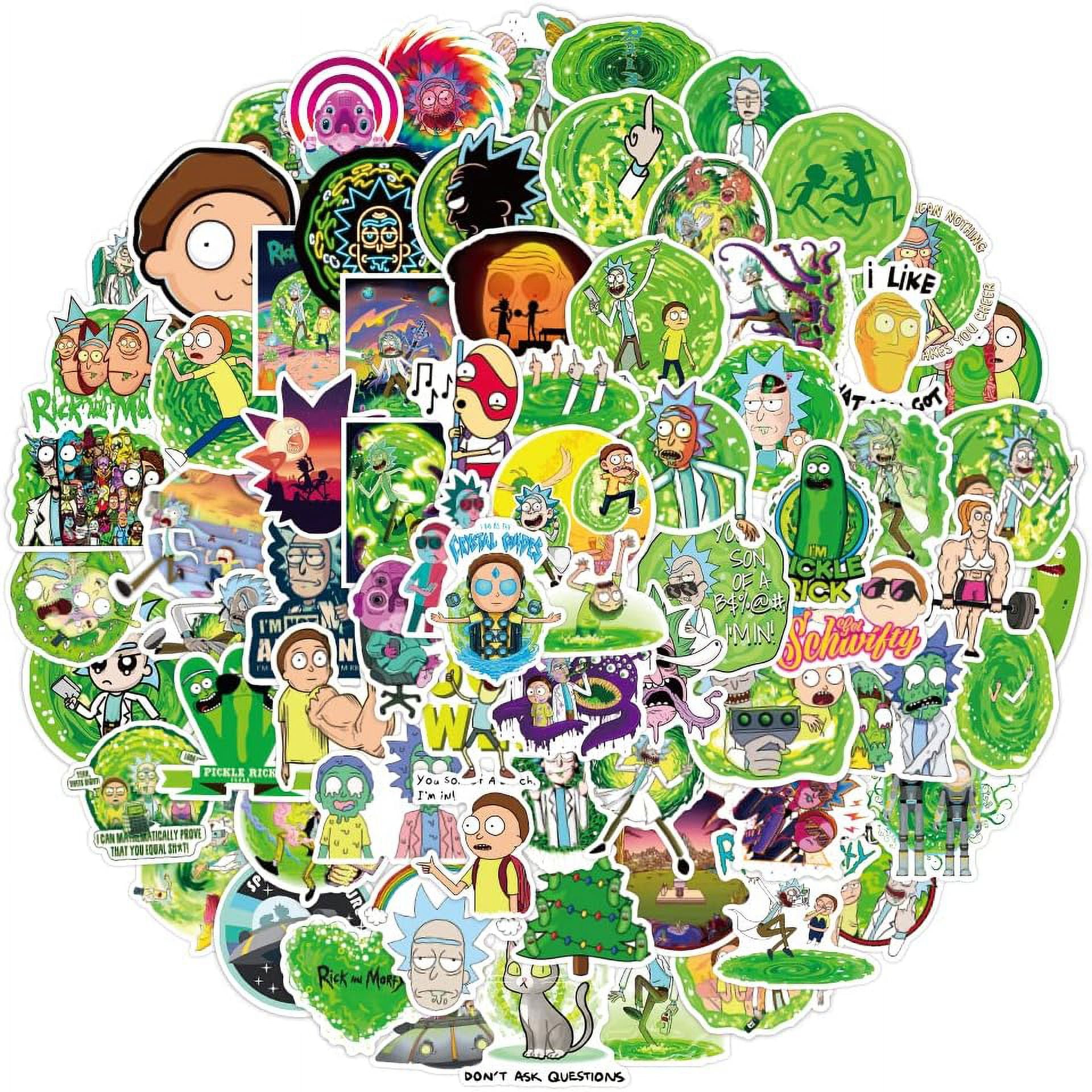 104pcs Rick Stickers for Kids,Waterproof Vinyl Rick Decal for Laptop ...