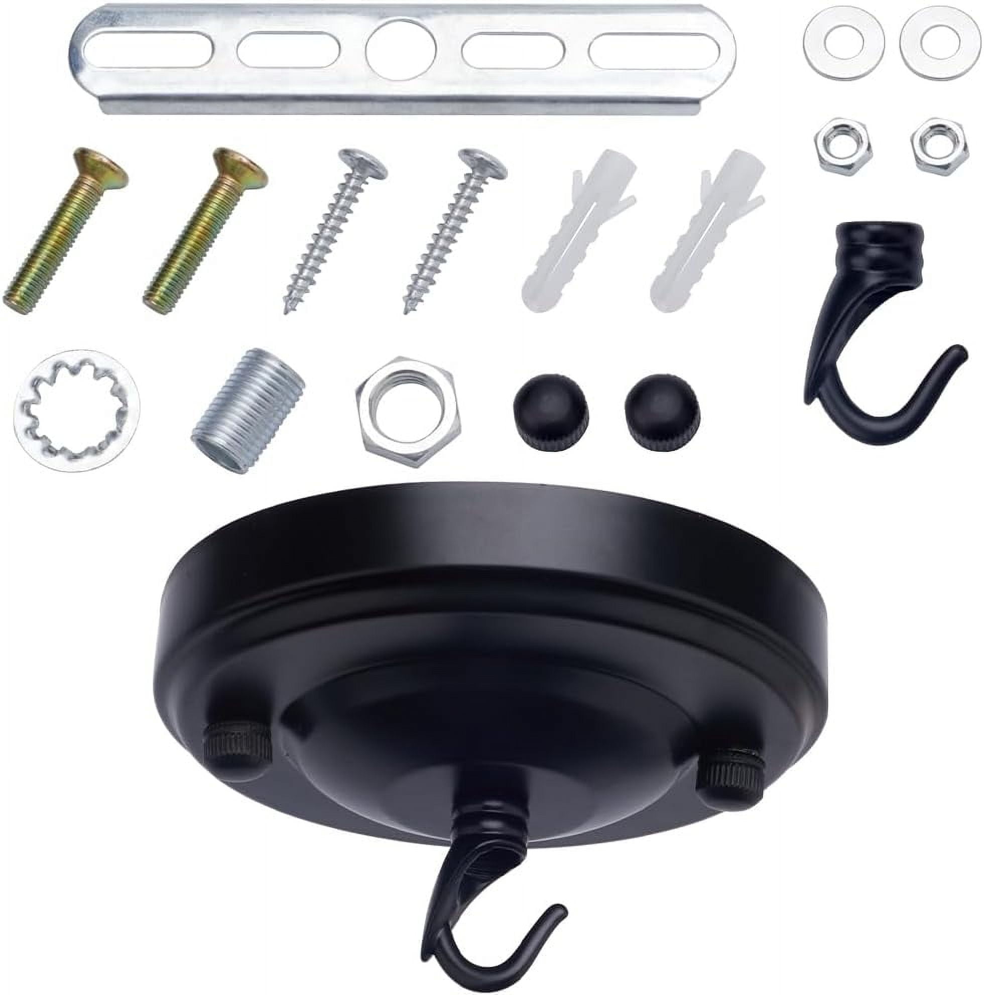 104x26mm Light Canopy Kit Black Vintage Chandelier Canopy Flat Round ...