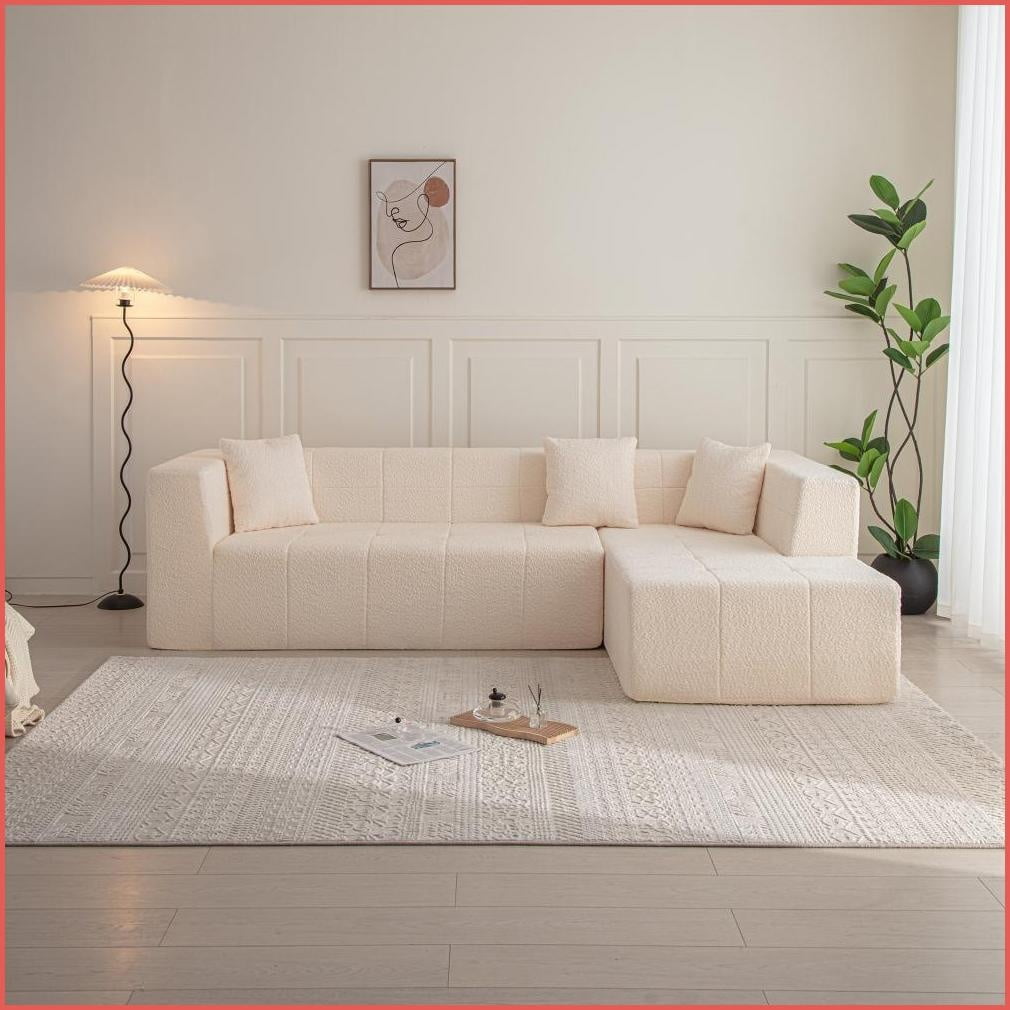 105.5" Modern Modular L-Shaped Sectional Sofa with Chaise – Deep Seat ...