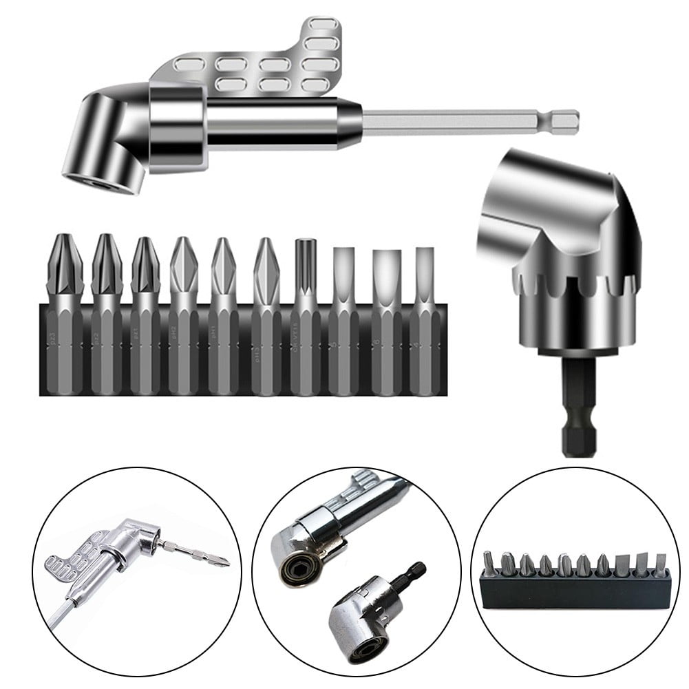 105° Angle Wrench Attachment Adapter, Corner Tool 1/4 Inch Hex Shank ...