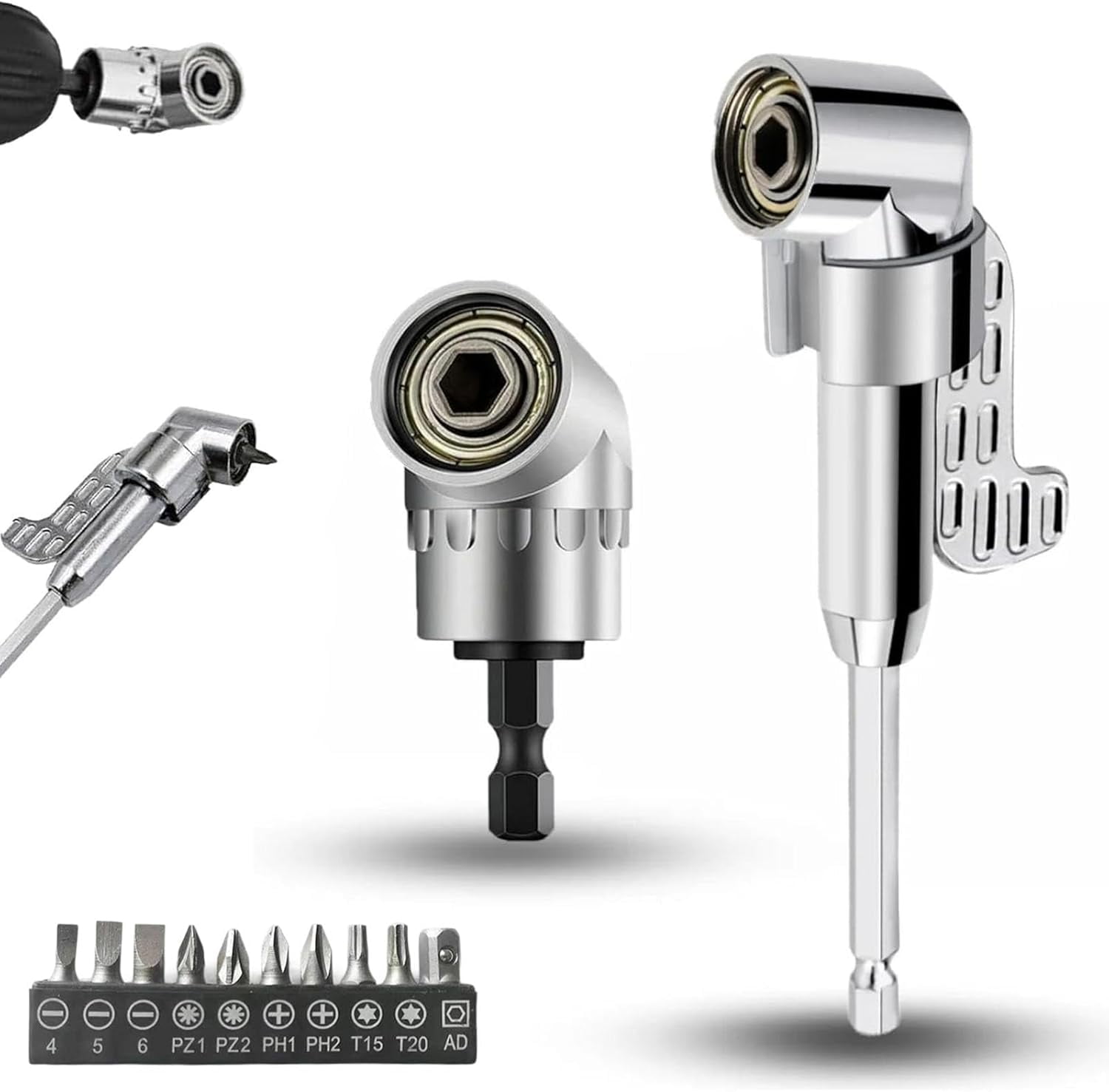 105 Degree Right Angle Drill Adapter, 2025 New Corner Tool Screw Hub ...