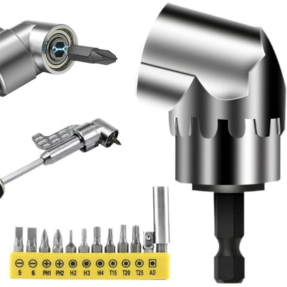 105 Degree Right Angle Drill Adapter, Corner Angled Screwdriver Drill ...