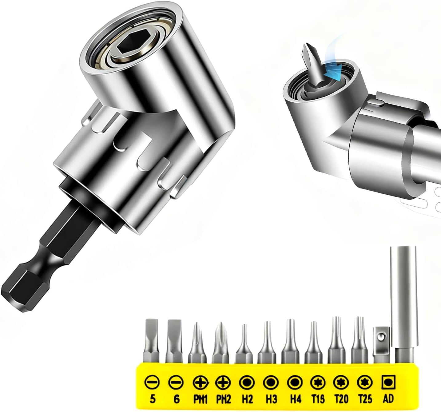105 Degree Right Angle Drill Adapter, Corner Angled Screwdriver Drill ...