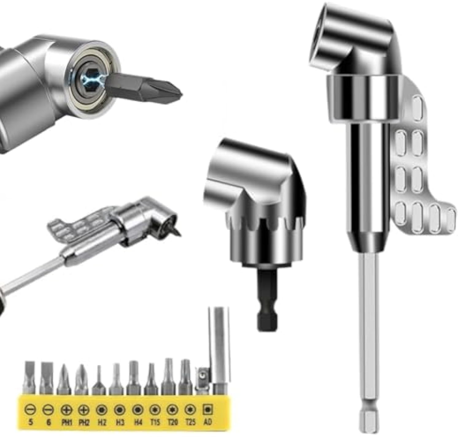 105 Degree Right Angle Drill Adapter, Corner Angled Screwdriver Drill ...