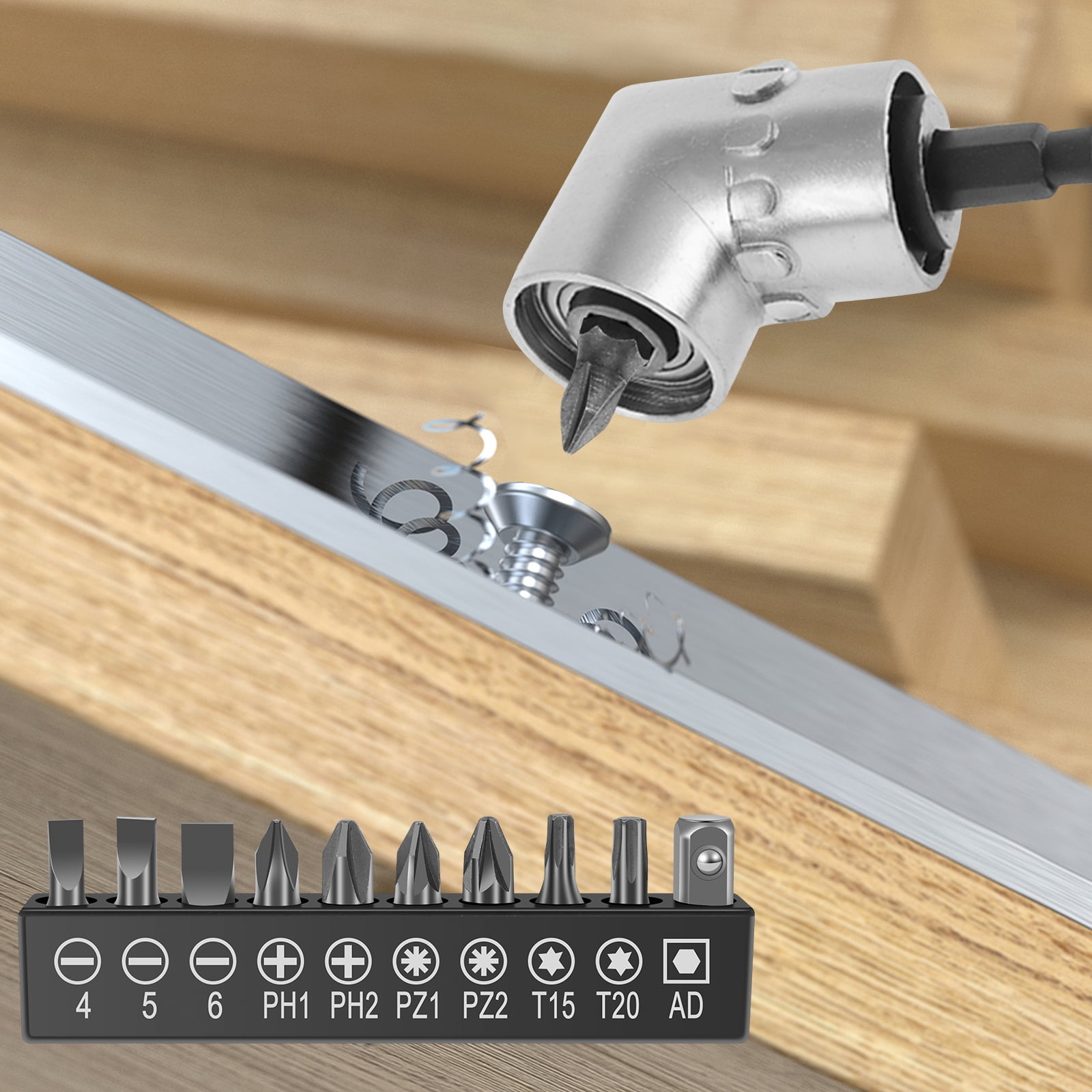 105 Degree Right Angle Drill Adapter Set Galvanized Steel 105° Right ...