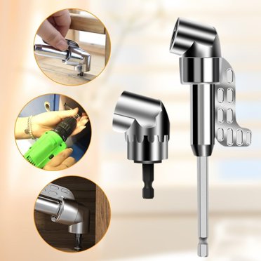 Silver 105 Degree Right Angle Drill Bit Holder, 1/4" Hex Shank Driver ...