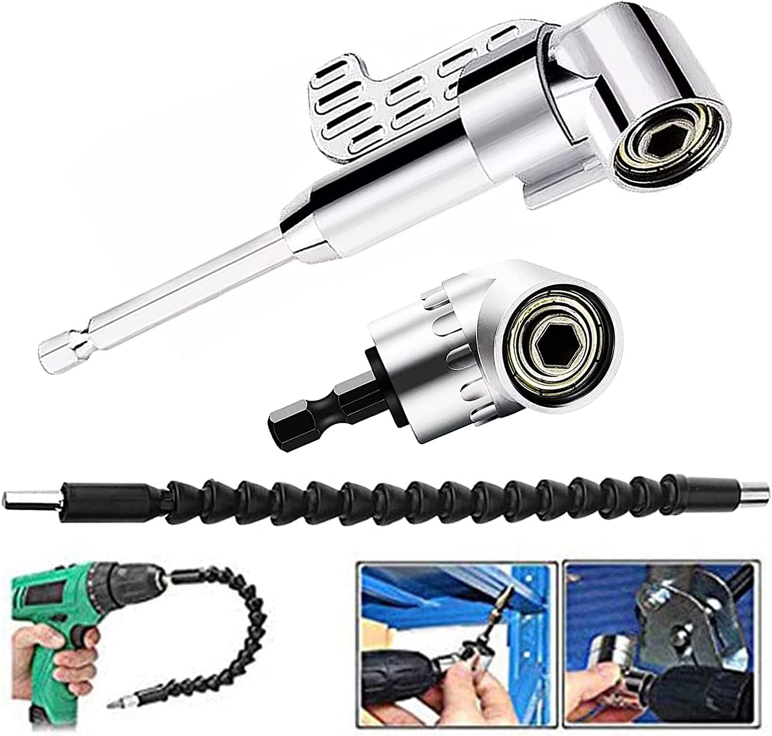 105 Degree Right Angle Driver Angle Extension Power Screwdriver Drill ...