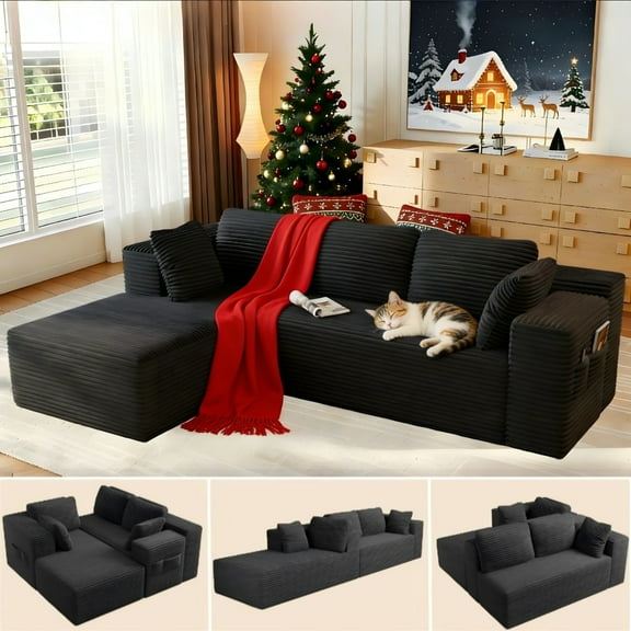 Cloud Modular Sectional Couch,Sectional Sofa with Deep Seat, L-Shape ...