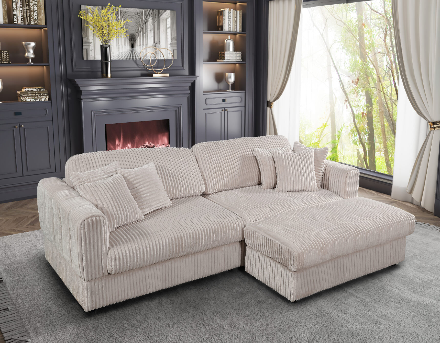 105" Oversized Sectional Sofa Cloud Couch for Living Room, Modern ...
