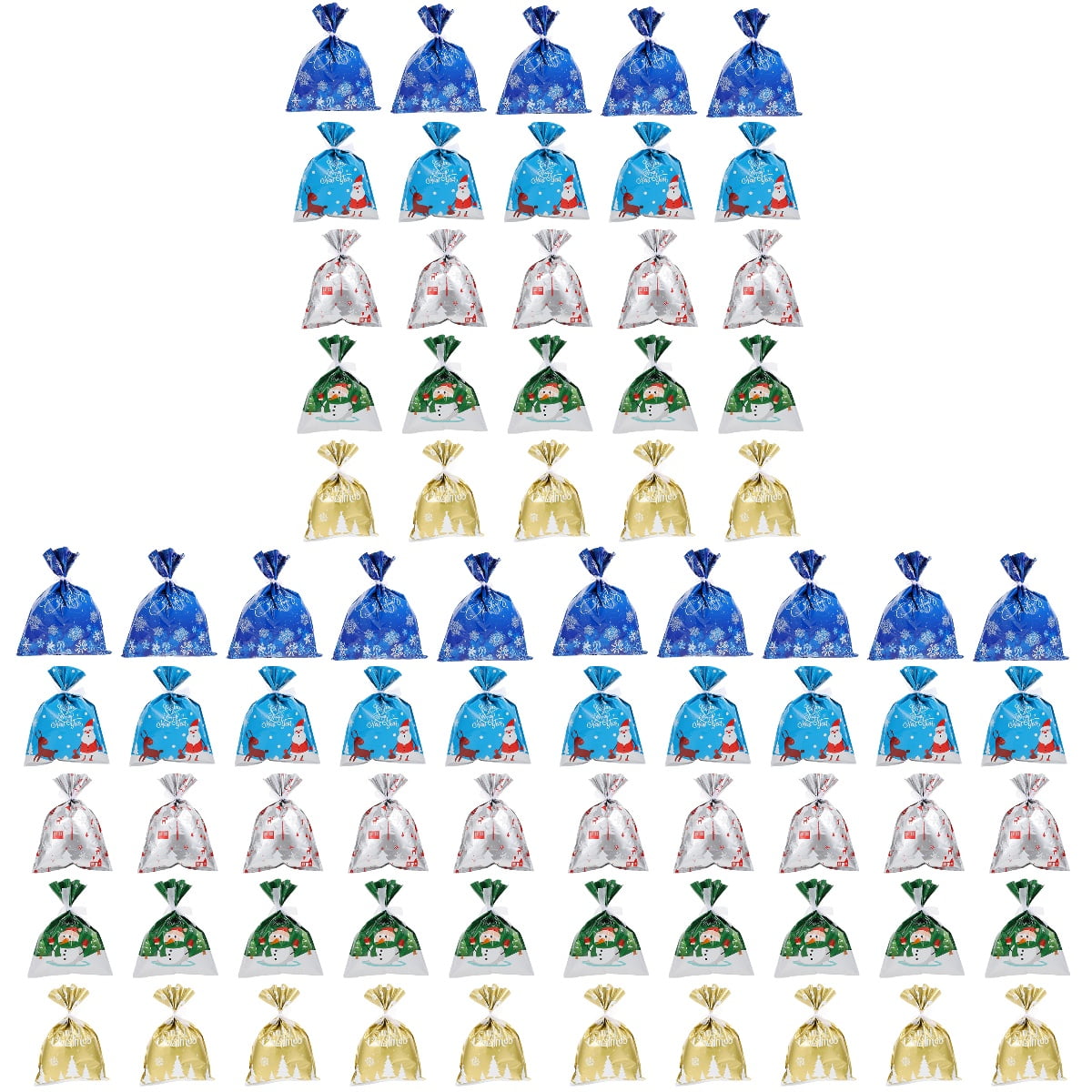 105 Pcs Christmas Candy Bags Drawstring Candy Packing Bags Party Treat ...