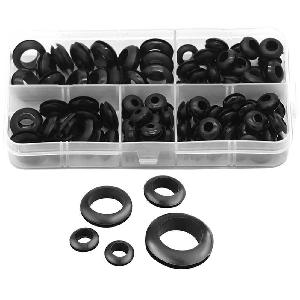 105 Pcs Wire Washers Rubber Cable Grommet Plugs for Holes Assorted ...