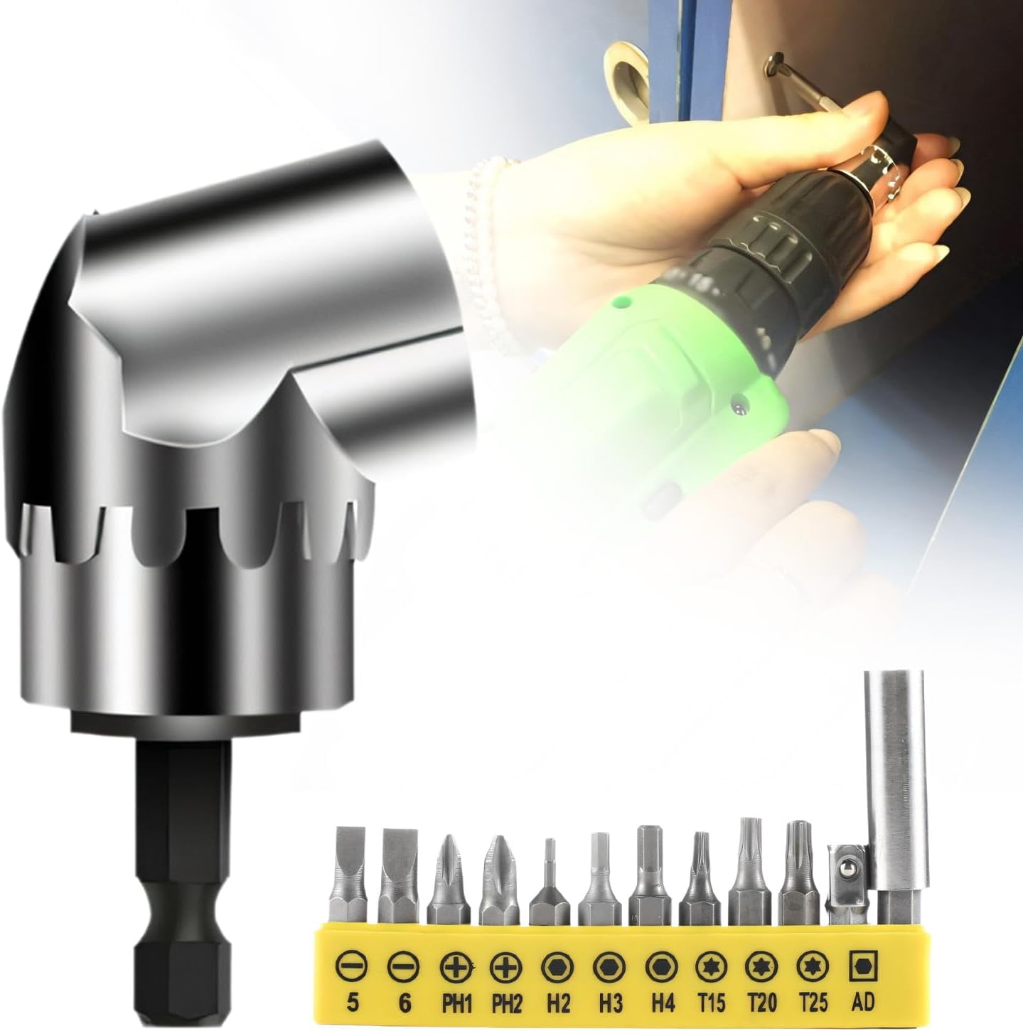 105 Right Angle Drill Adapter, Right Angle Drill Attachment, Drill ...