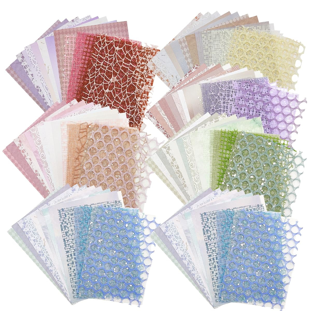 105 Sheets Scrapbook Paper KEF16 Decorative Textured Paper, FineGood ...