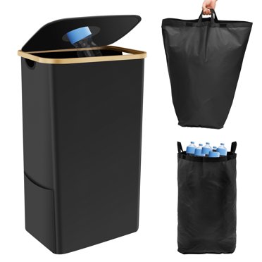 Joseph Joseph Split Step Trash Can Recycle Bin Dual Compartments ...