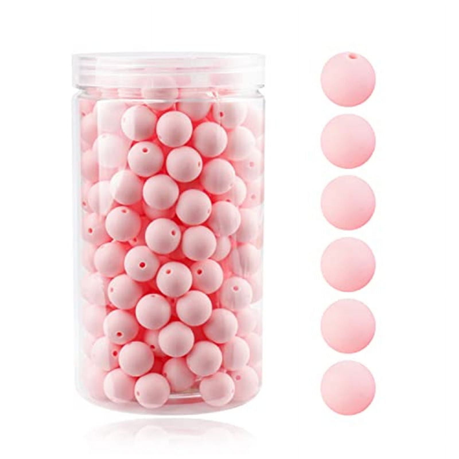 105Pcs Silicone Beads, 15Mm Bulk Round Silicone Beads Loose Beads for ...