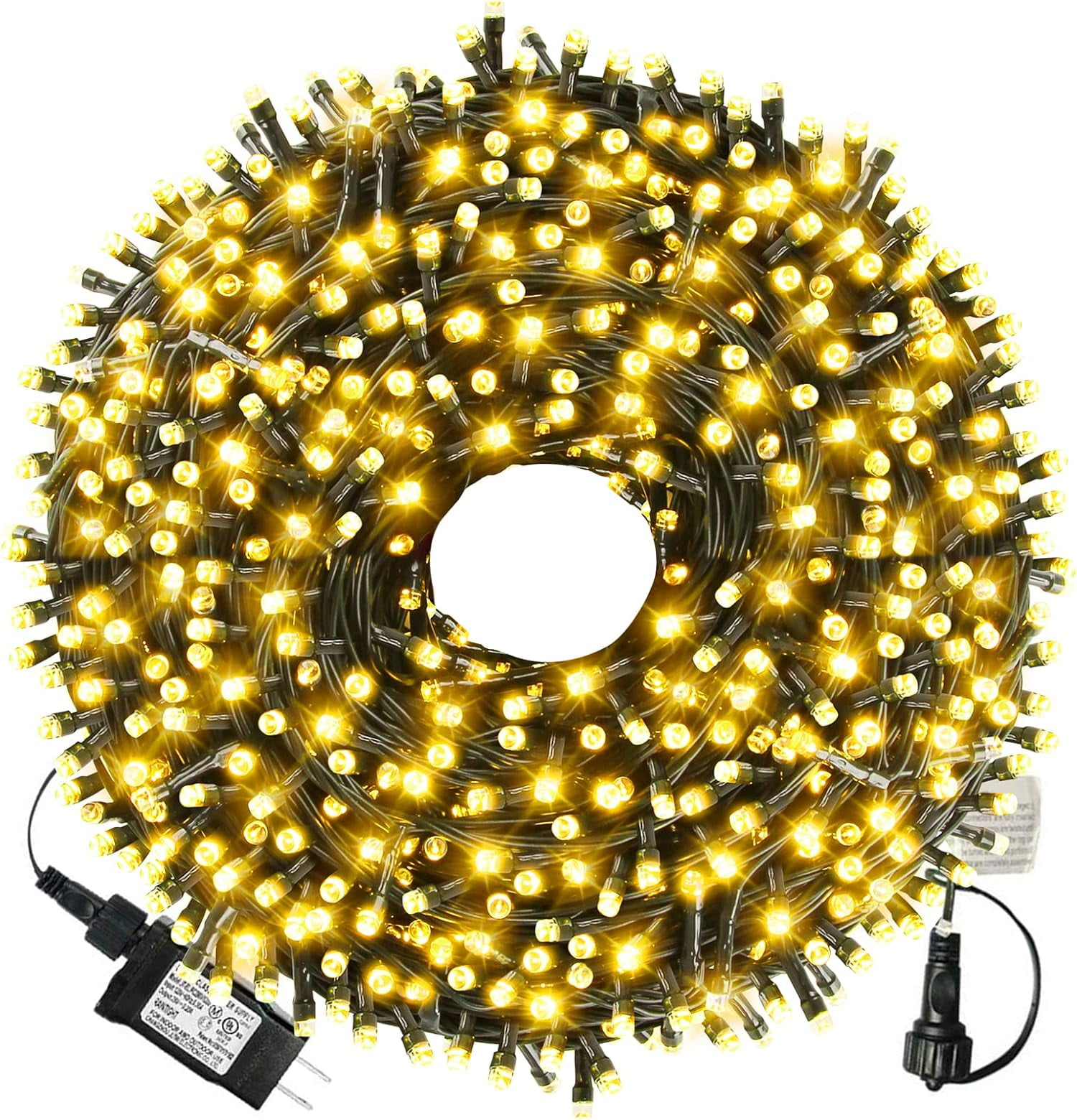 105ft 300 Christmas String Lights, End to End Plug 8 Modes Christmas ...