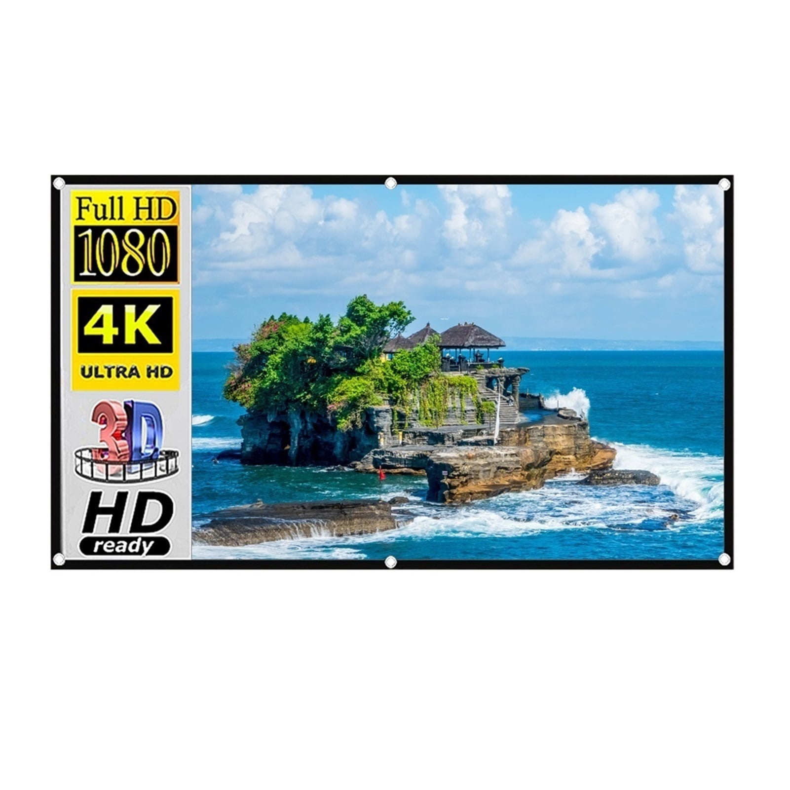 106 110 Inches 16:10 Projector Anti Light CurtainWith Black Border And ...