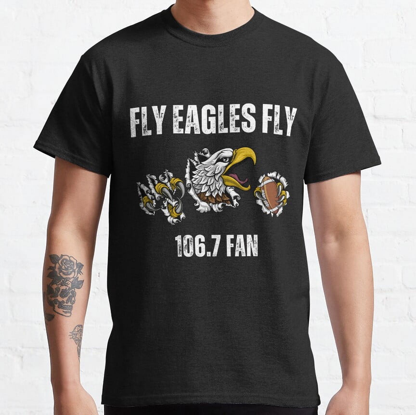 106.7 The Fan Fly Eagles Fly Classic T-Shirt - Walmart.com