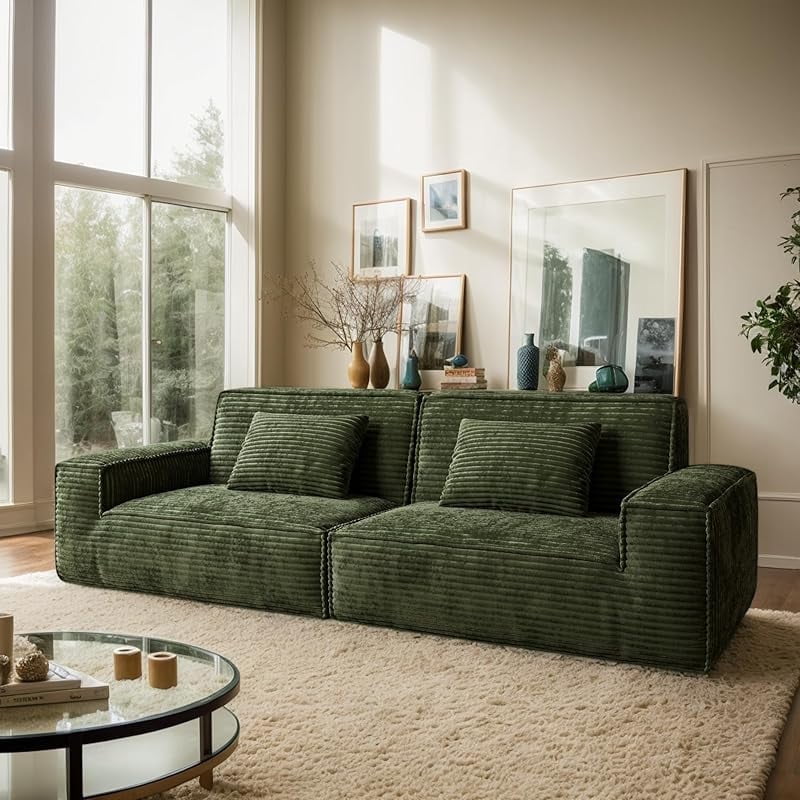 106" Full Sponge Could Boneless Couch for Living Room, Modular ...