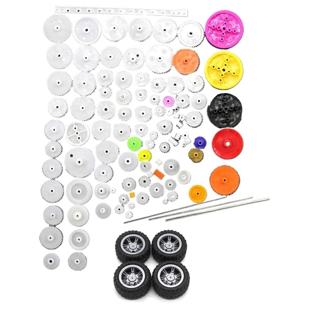 106 Pieces Gears Plastic Gear Rack Plastic Gear Set Belt Worm Sets ...