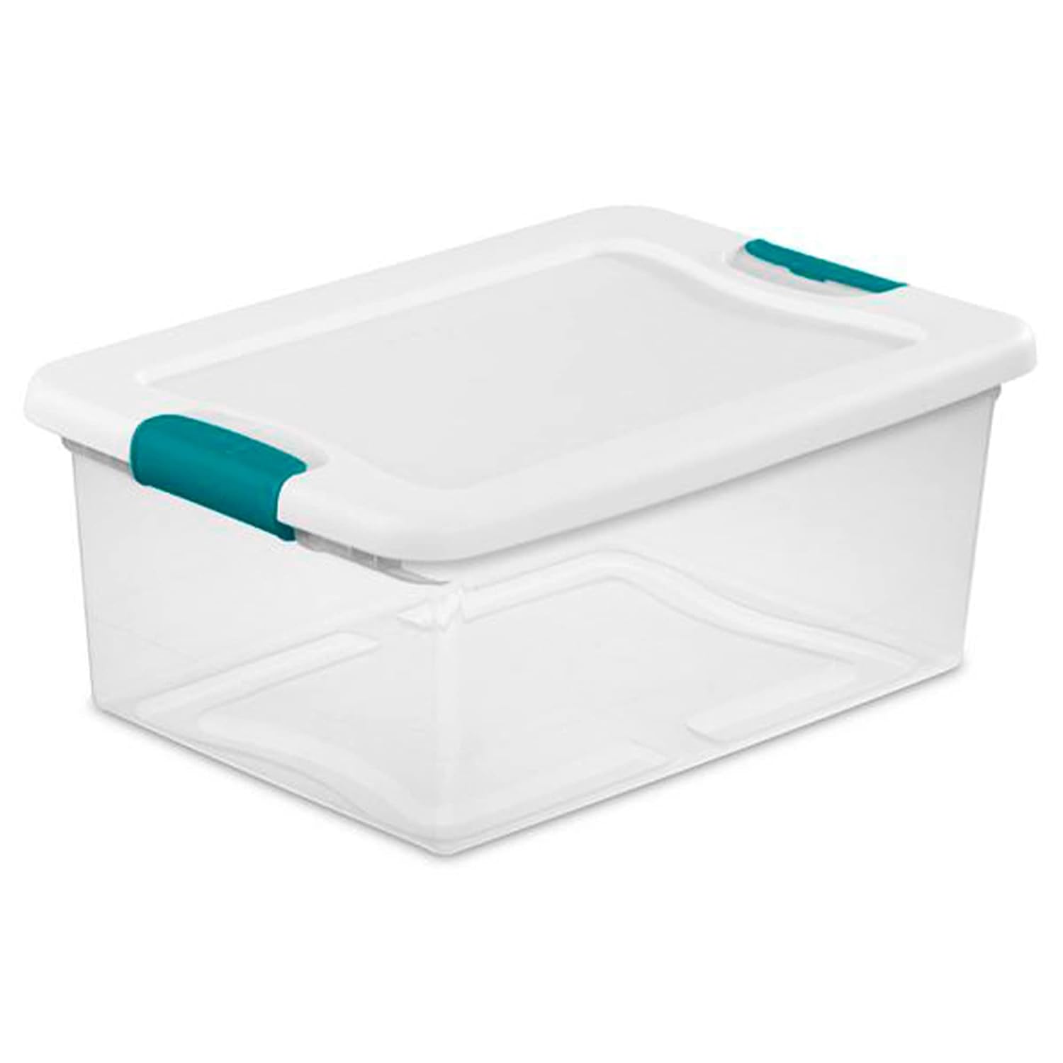 106 Quart Latching Storage Box, Stackable Bin with Latch Lid, Plastic ...