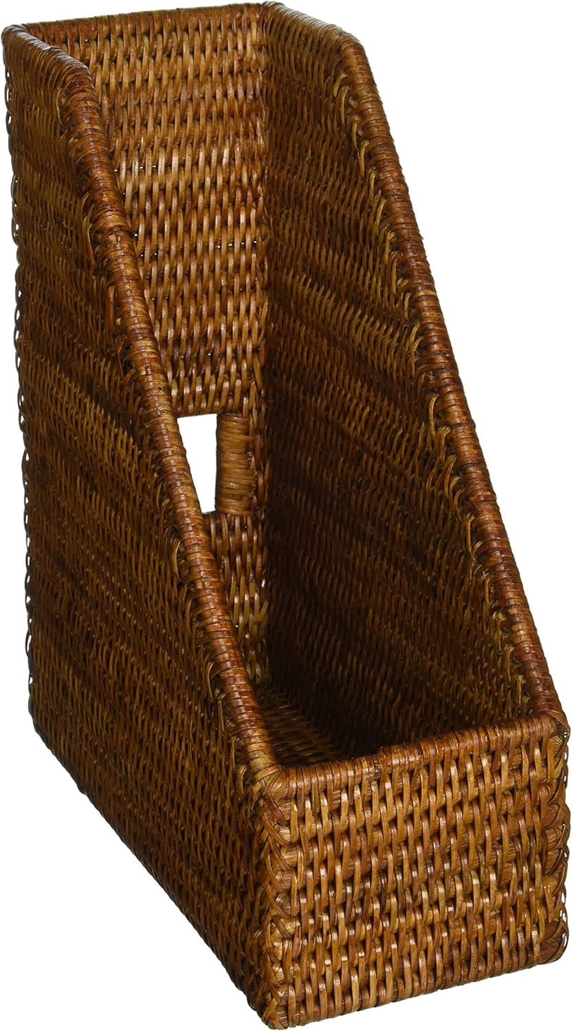 1060081 La Jolla Rattan Magazine File, Honey-Brown - Walmart.com