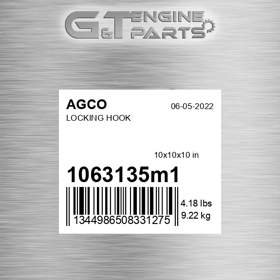 1063135M1 LOCKING HOOK fits AGCO (New OEM) - Walmart.com