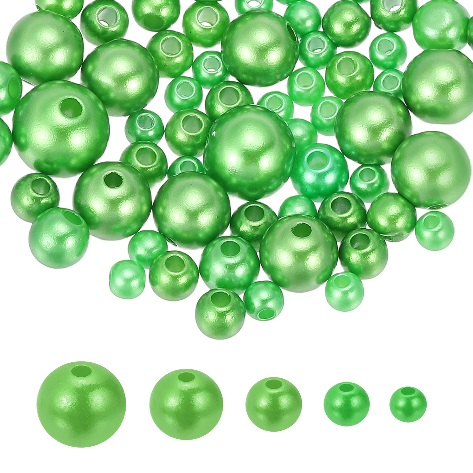 1064PCS Pearl Beads for Jewelry Making, 4/5/6/8/10mm Small Round Pearl ...