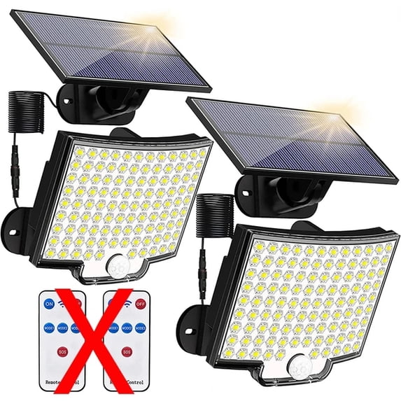 106LED Split Solar Wall Light with PIR Motion Sensor, Waterproof ...