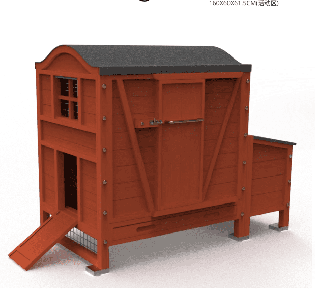 106in Outdoor Wooden Chicken Coop, Extra Large Hen House for 3-5 ...