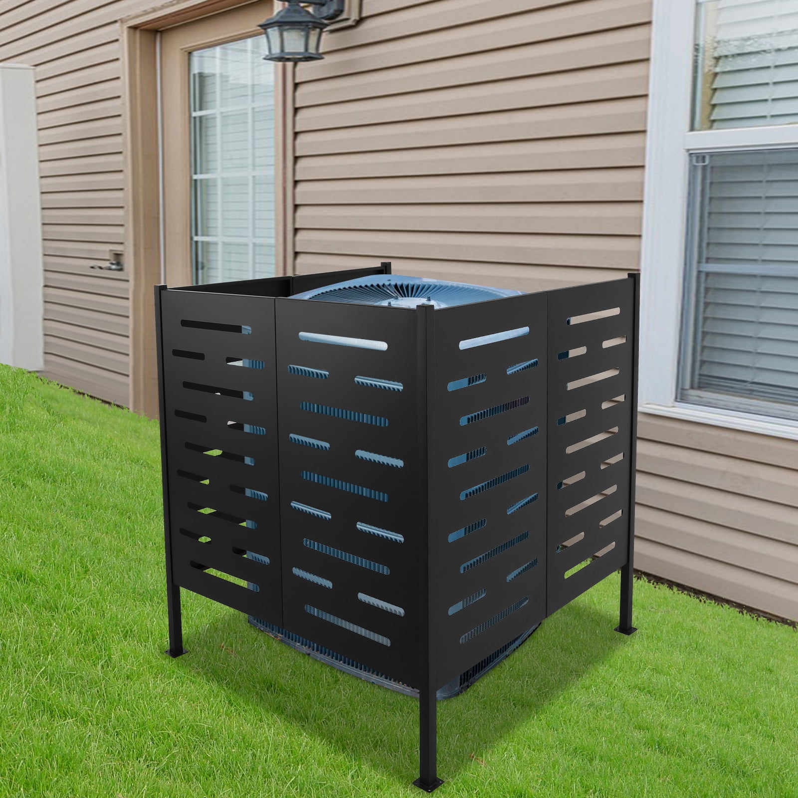 107*107*114cm Floor-mounted Air Conditioner Fence Iron Outdoor ...