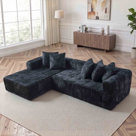 107.9"Cloud Modular Sectional Sofa Couch with L-Shape Chaise,Modern ...