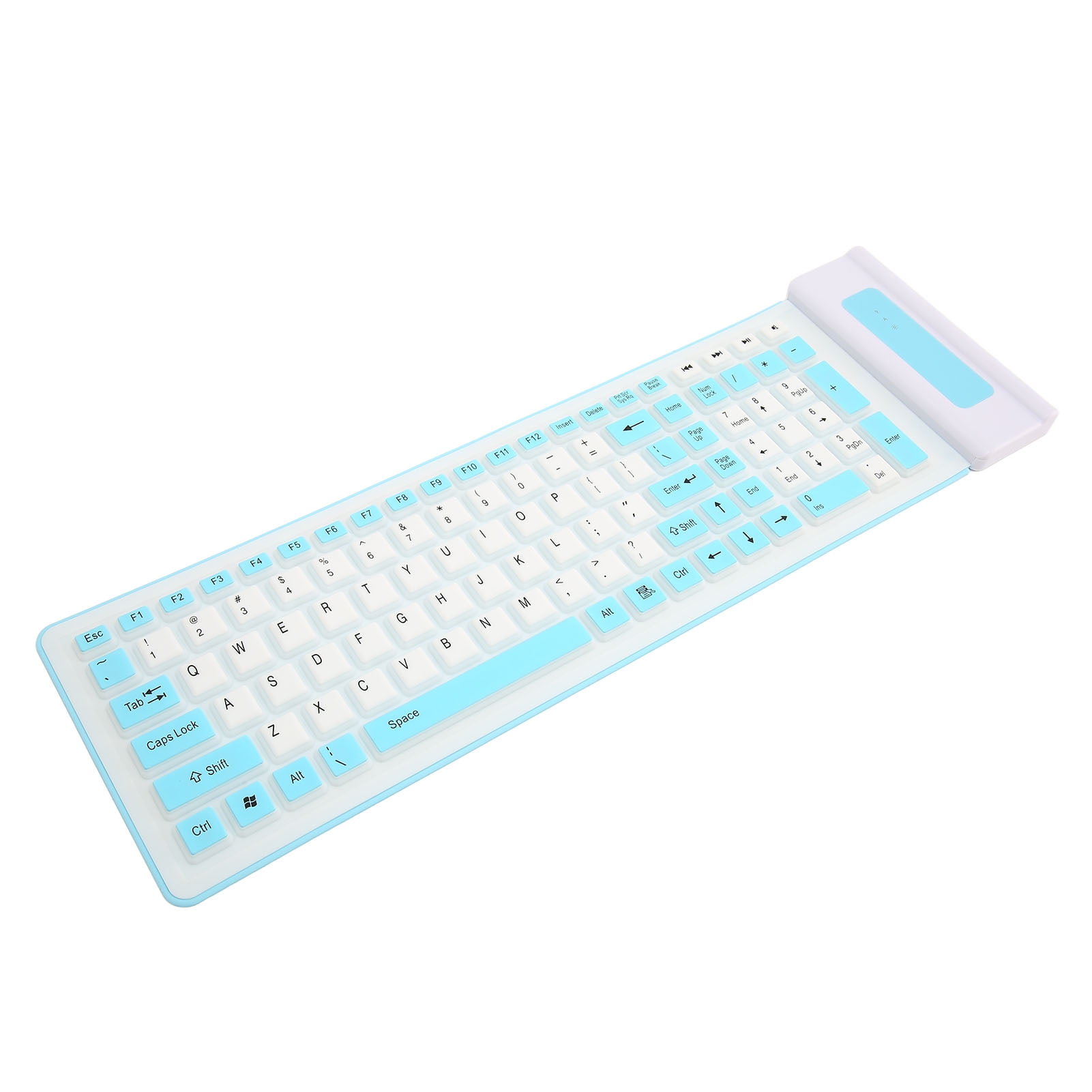 107 Keys Silicone Keyboard Water and Dust Flexible Foldable Scroll ...