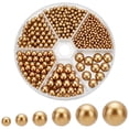 1070Pcs 6 Styles Plastic Imitation Pearl Beads Matte Style No Hole ...