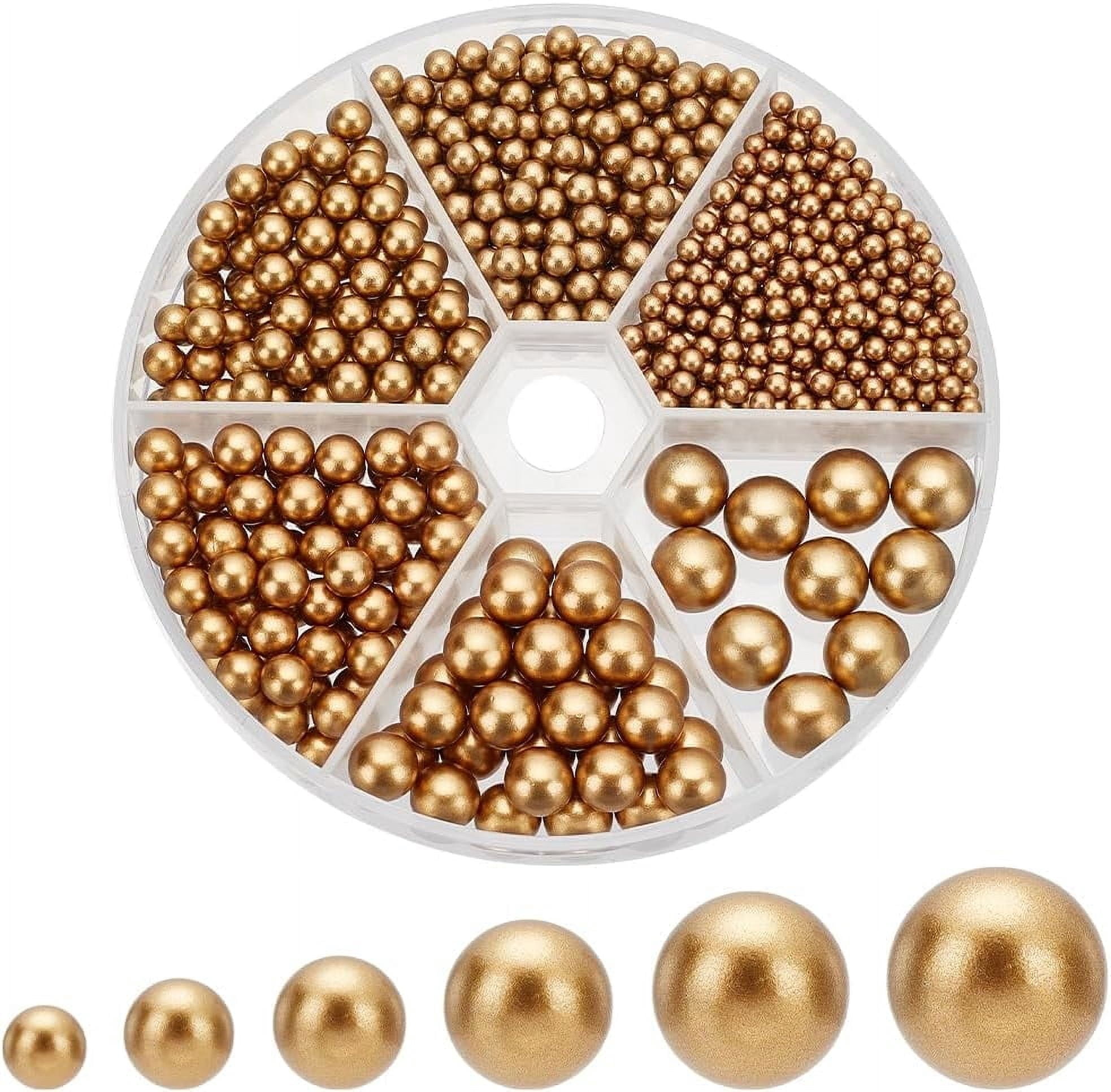 1070pcs Pearl Beads 6 Sizes No Holes Beads for Vase Filler Faux Pearl ...