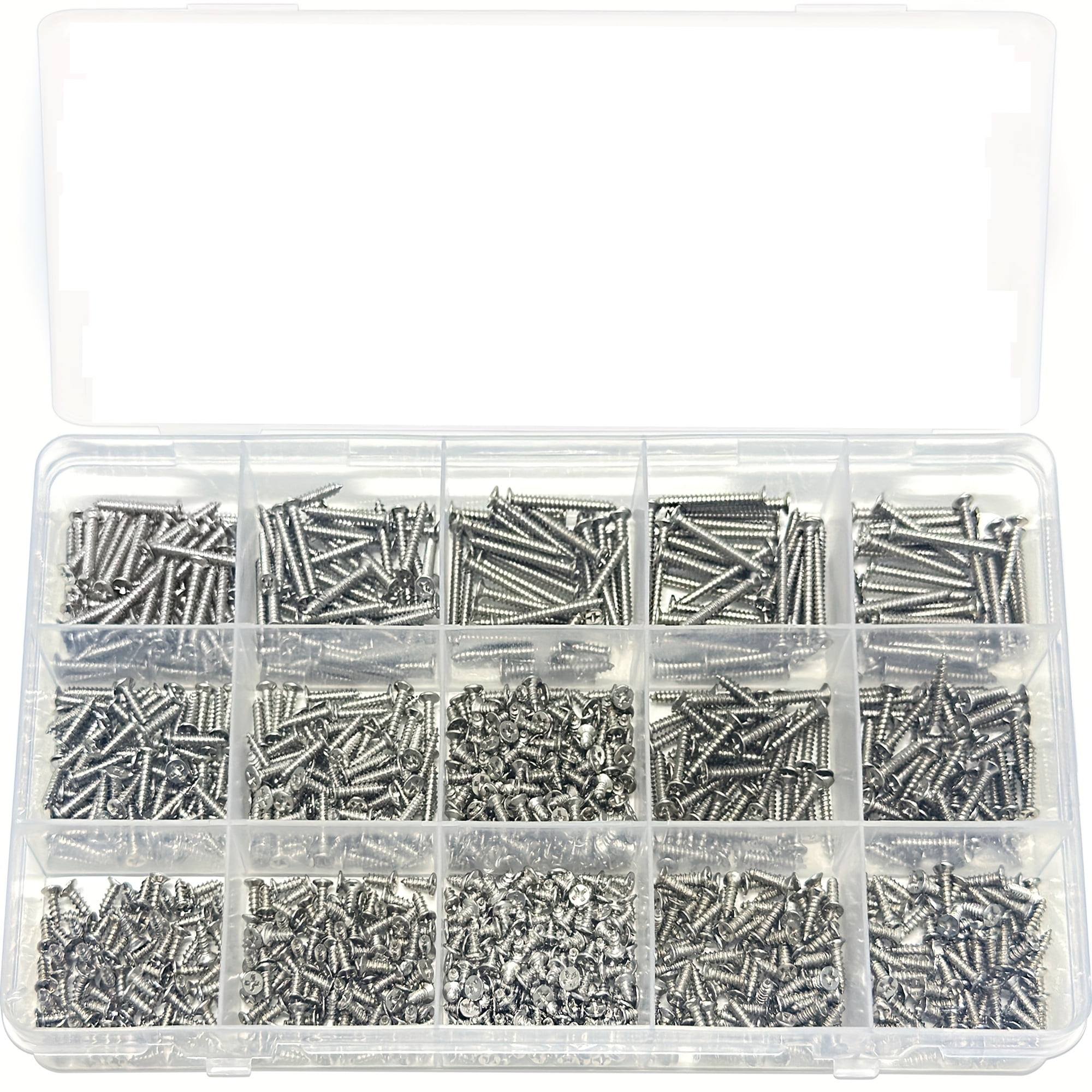 1070pcs Wood Screws Assortment Kit Phillips Tips Wood Screws Set Screws ...