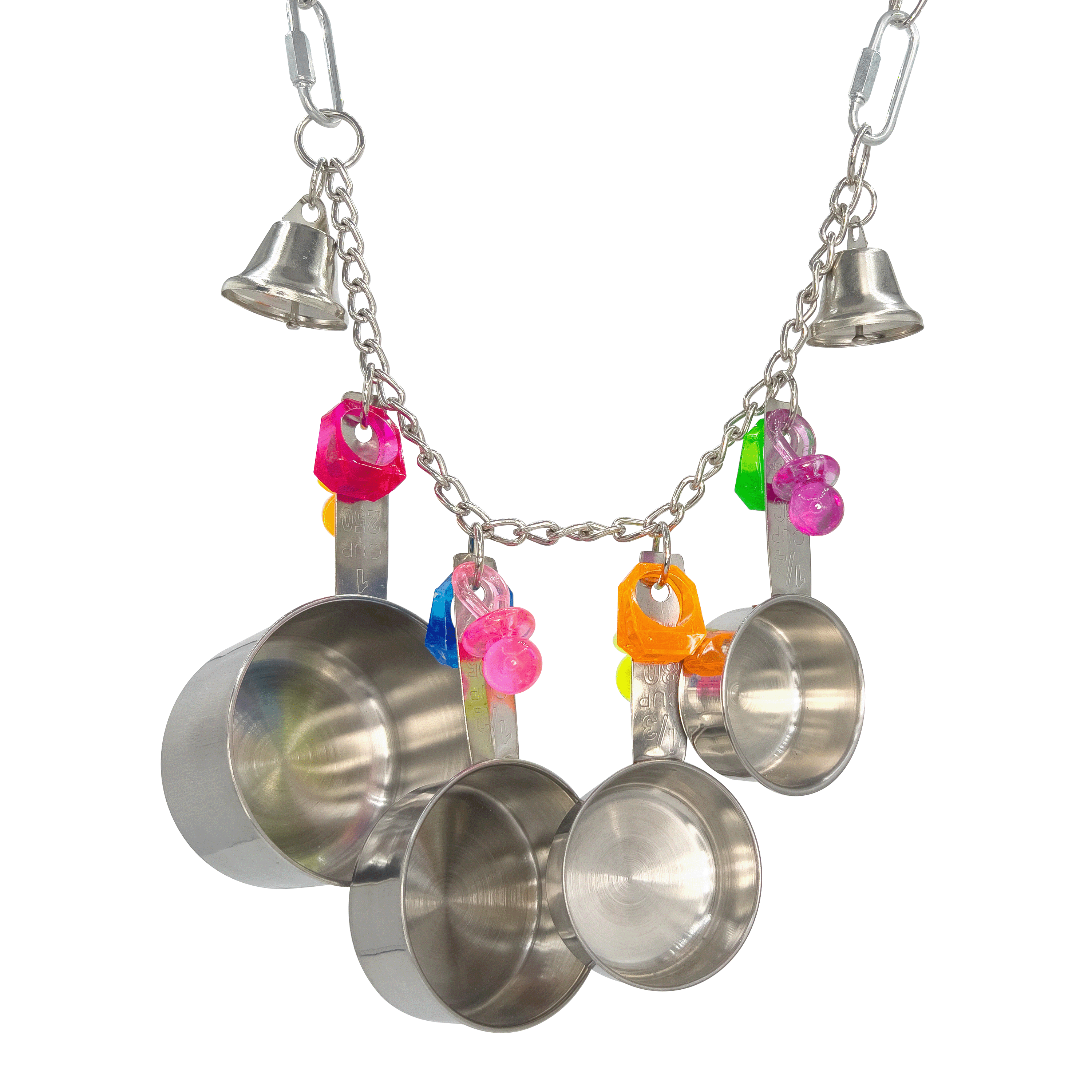 1078 Super Paci Pot Ringer - Handcrafted Shiny Noisy Hanging Bird Cage ...
