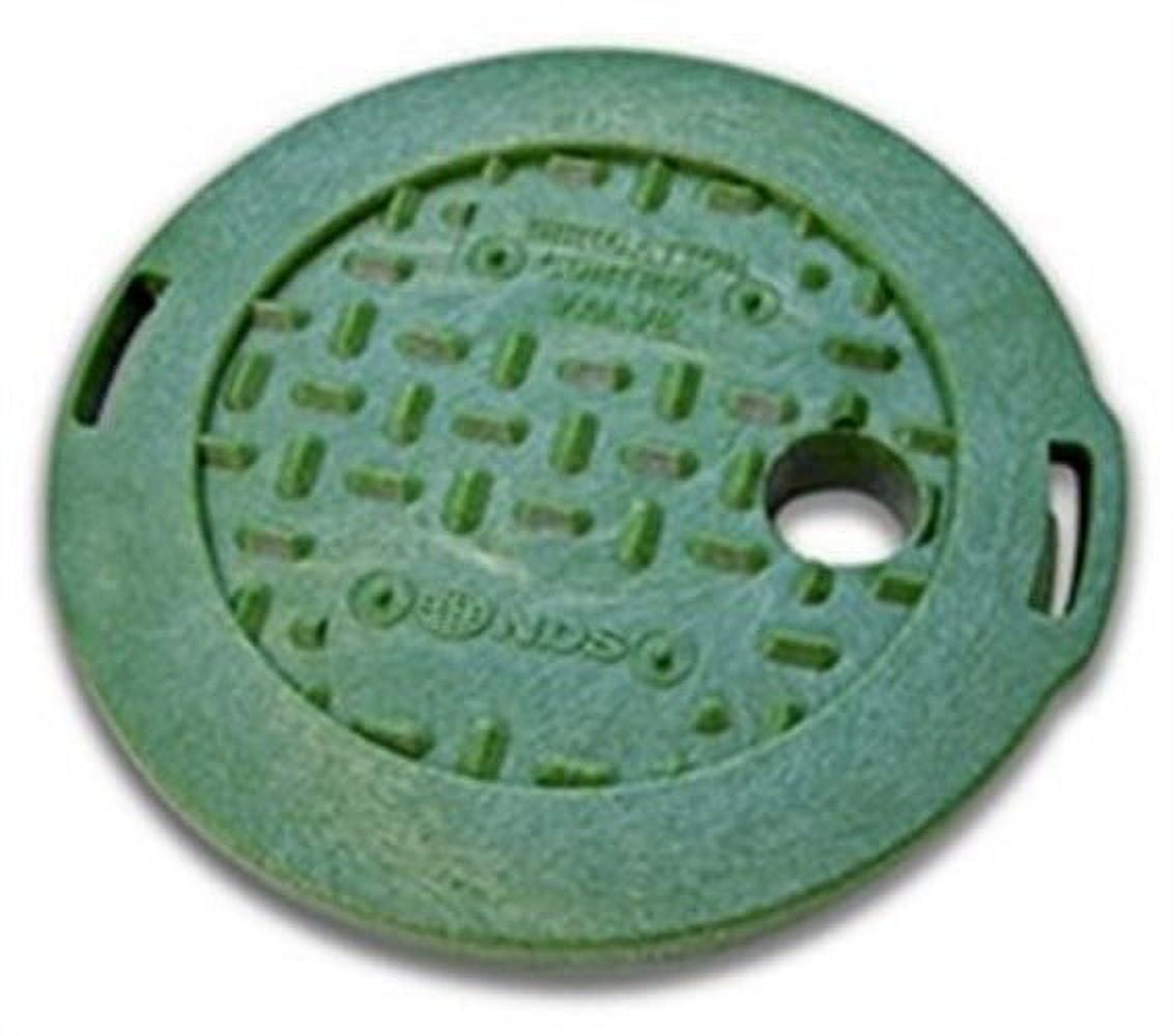 107C 6" Round Valve Box Cover, Nds, EACH, EA, Green - ICV. Overlapping ...
