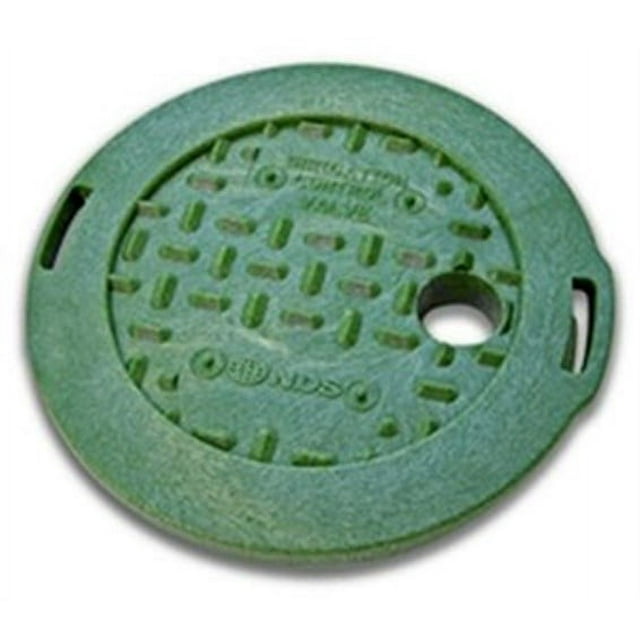 107C 6" Round Valve Box Cover, Nds, EACH, EA, Green - ICV. Overlapping ...