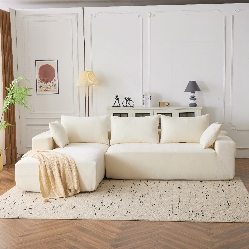 Modern Minimalist Cloud Sofa 108*68 inch for Living Room, No Assembly ...