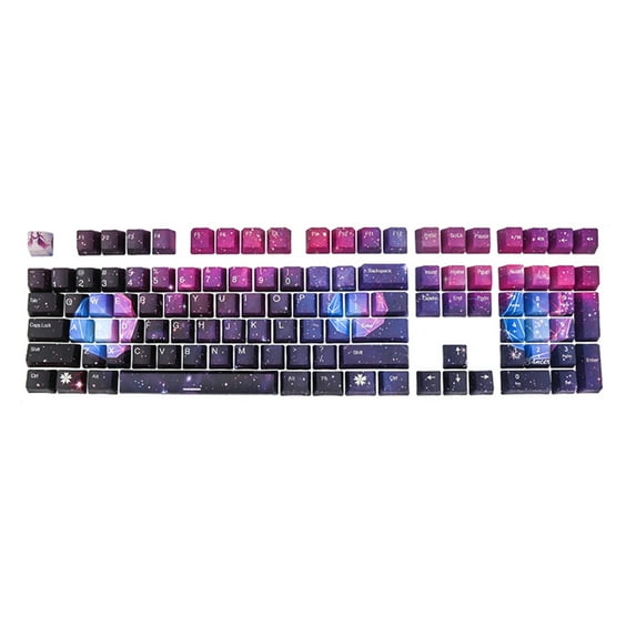 108 Keys Keycaps Set Novelty Starry Keycap OEM Profile PC Gaming ...