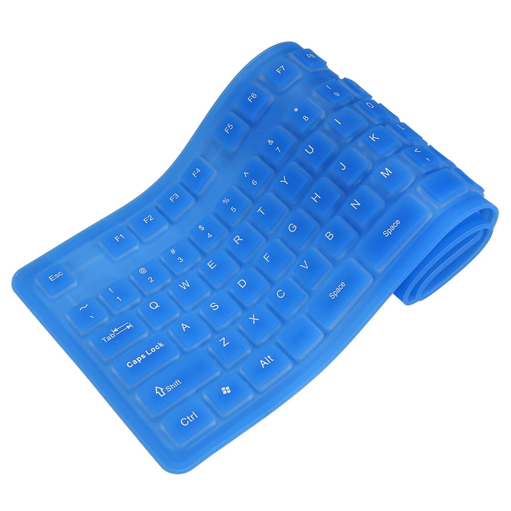 108 Keys USB Silicone Flexible Foldable Keyboard Waterproof Dustproof ...