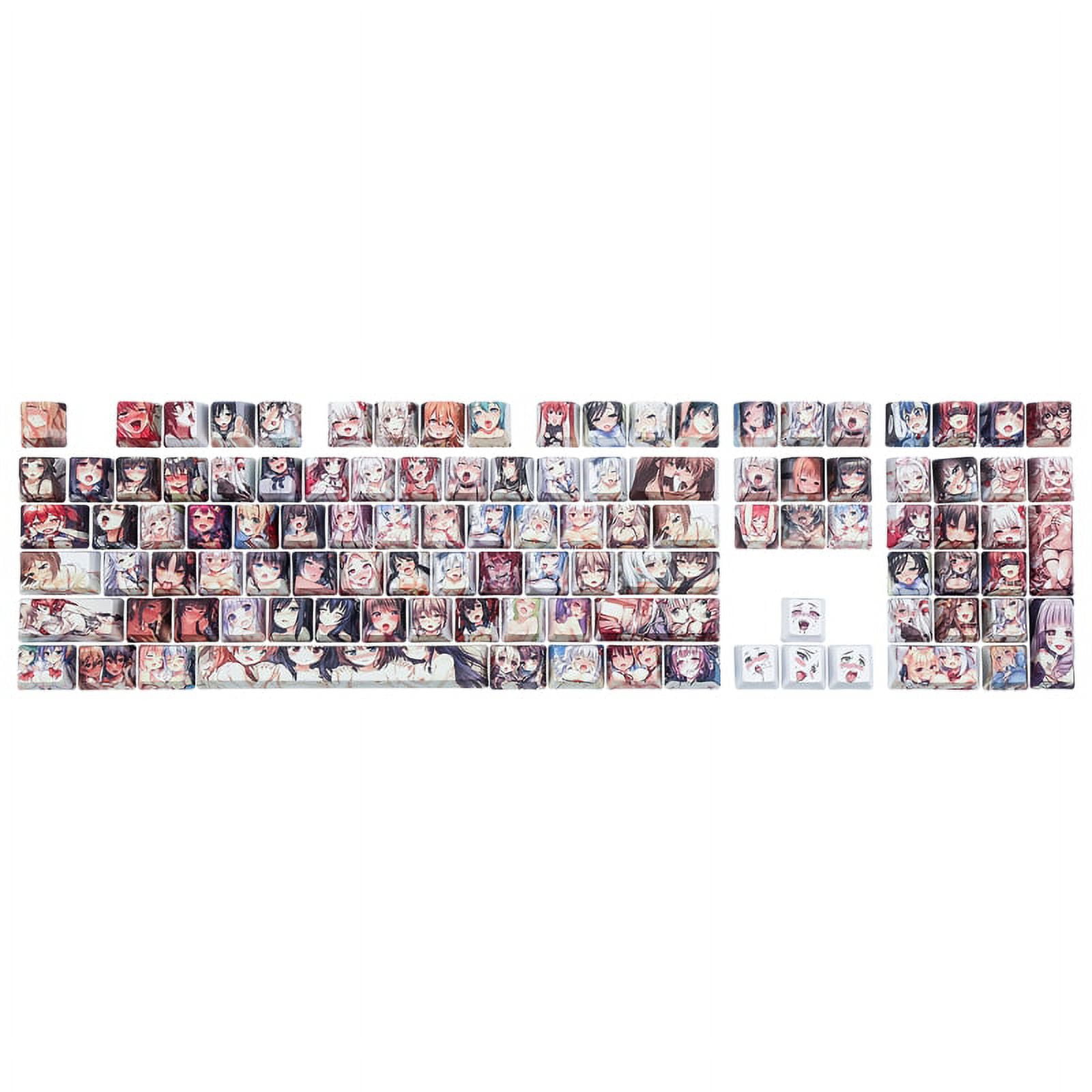 108 Keys/set Personality OEM Profile Opaque Anime Theme Keycap PBT Dye ...