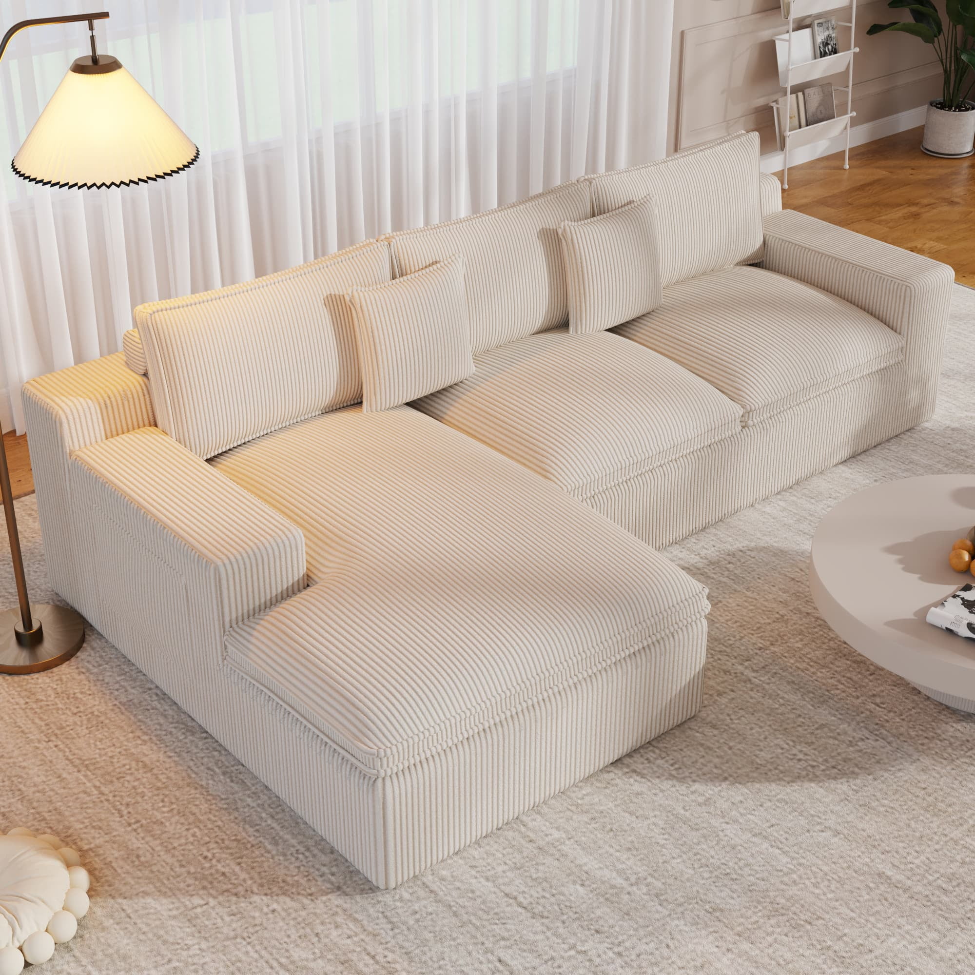 108” Modular Sectional Sofa, Cloud Sectional Couch with Deep Seat ...