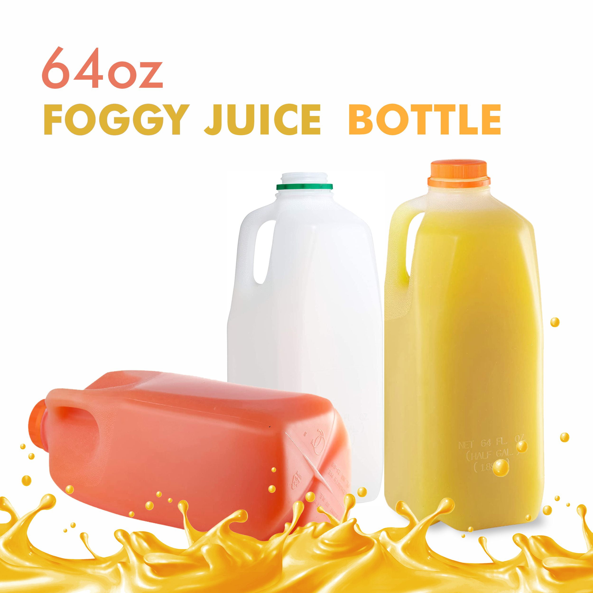 [108 Pack] 64 OZ Empty Plastic Juice Bottles with Tamper Evident Caps ...