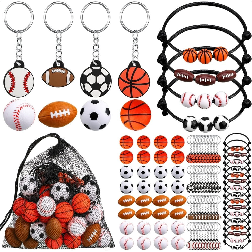 108 Pcs All-in-One Sports Party Supplies, Adjustable Bracelets Soft ...