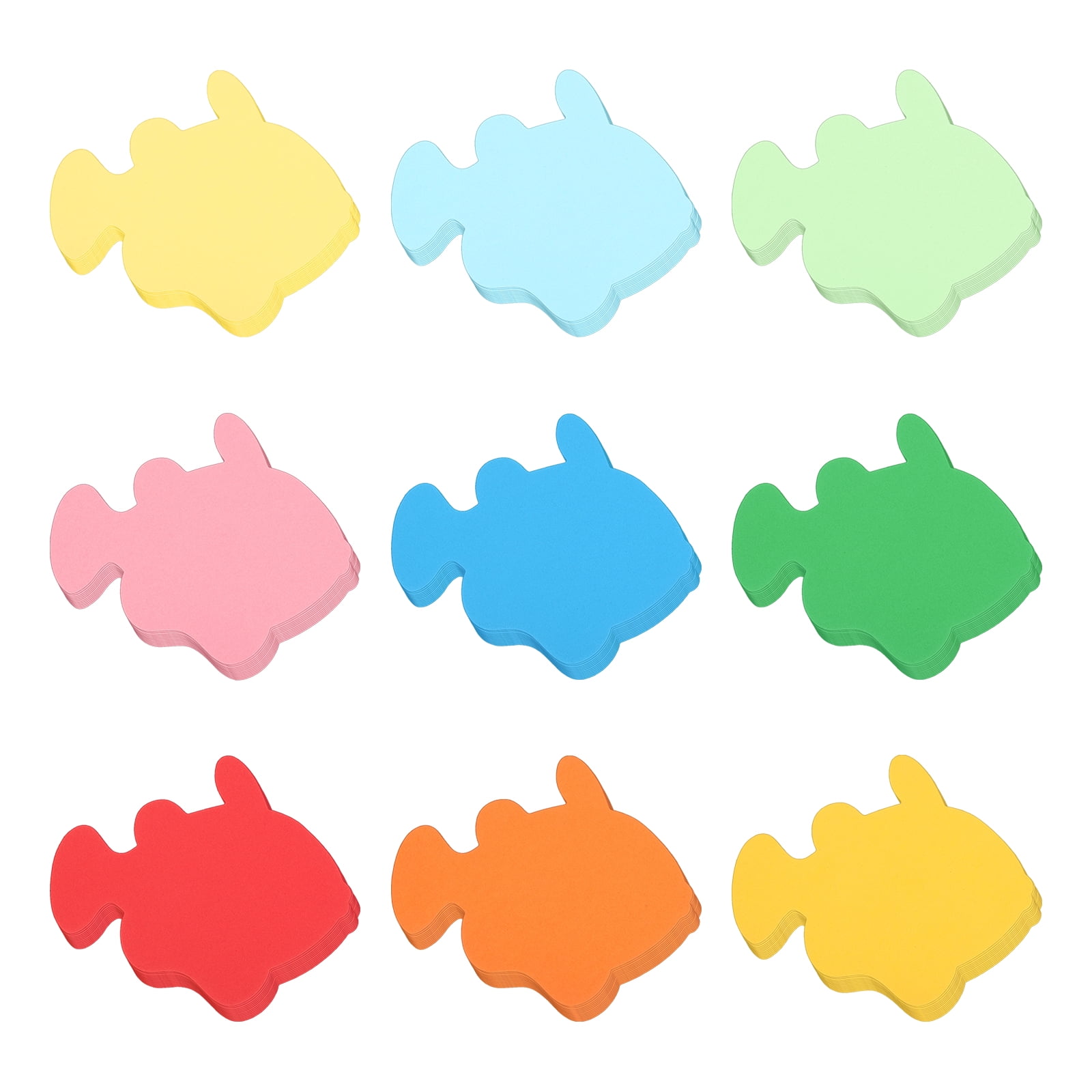 108 Pcs Colorful Fish Paper Cutouts, Bulletin Board Cutouts Decor ...