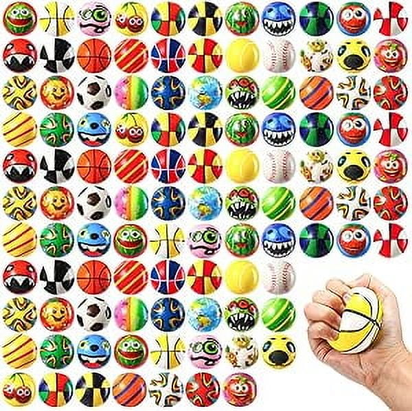108 Pcs Mini Stress Balls 2.4 Inch Sensory Fidget Balls Treasure Box ...