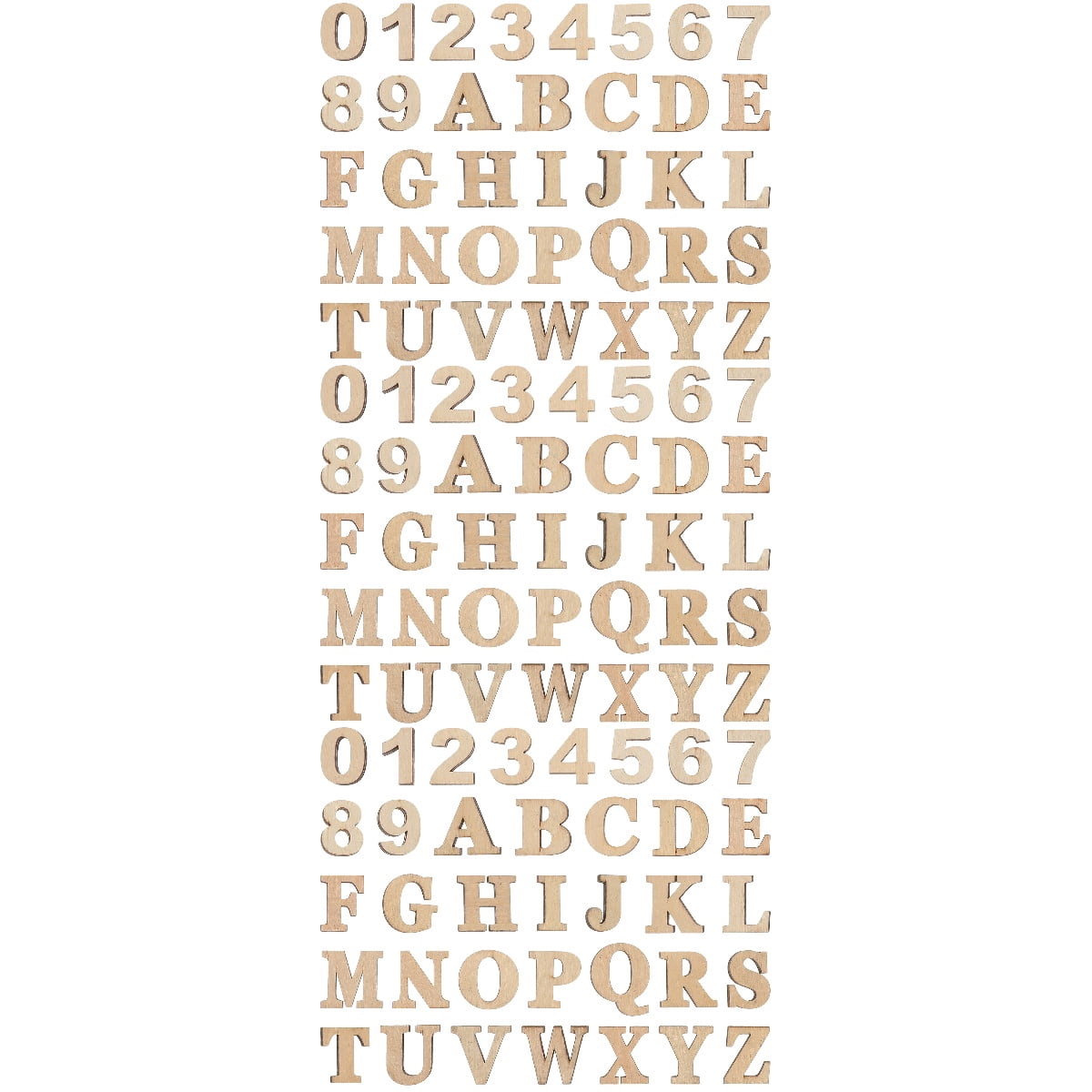 108 Pcs Miniature Wooden Alphabet Letters Small Wood Numbers for ...