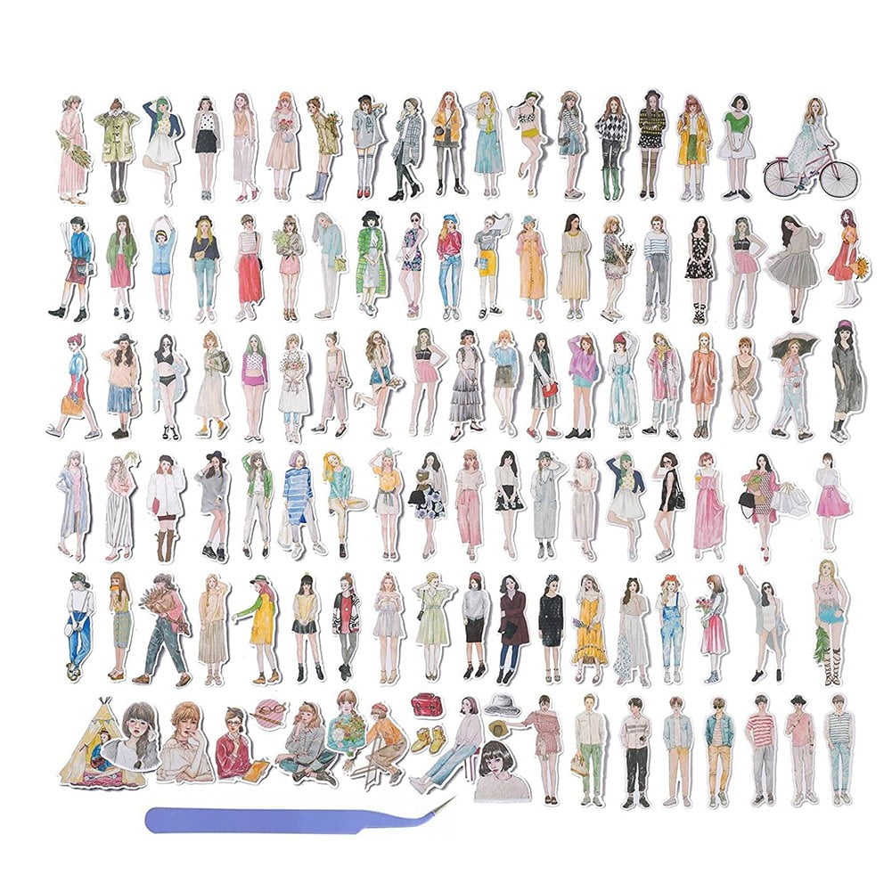 108 Pcs People Stickers for Journaling Scrapbooking,Scrapbook Sticker ...